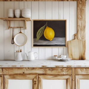 Moody Lemon Art Print Lemon Artwork Lemon Art Print Fruit Lemon Art ...