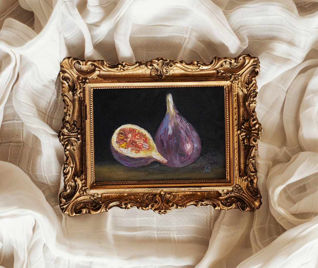 Fig Still Life. Print. Original Oil Painting, Small Artwork Print ...