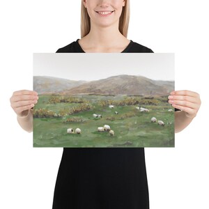 Sheep Art Print. Sheep Painting. Oil Original. Lamb Painting. Moody Boho Décor. French Farmhouse ...