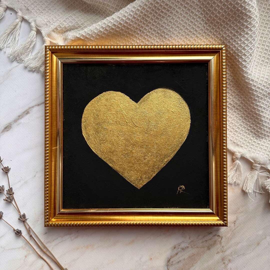 Heart Original Oil Painting Hand Painted Relationships Family Love Art ...