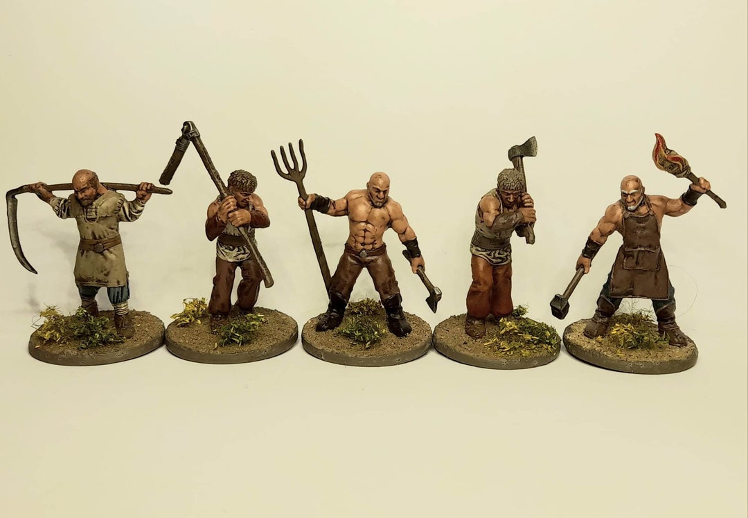 Villagers Male X 5 - for Tabletop and Roleplaying Games, Prepainted ...