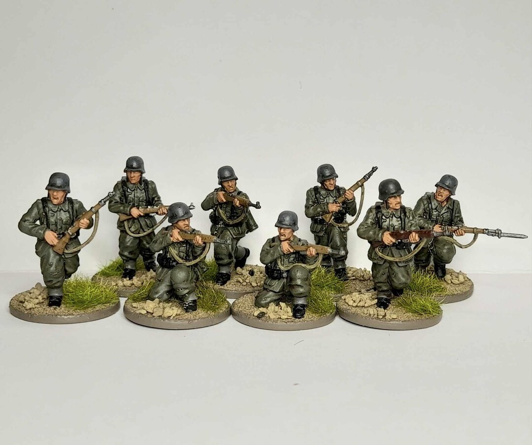 WW2 German Riflemen 01 X 8_hand Painted_28mm_bolt Action - Etsy