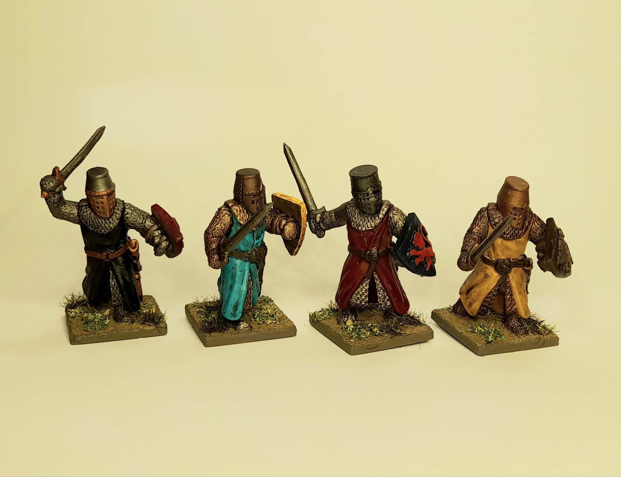 Medievil Knights-hand Painted-28mm-rpgs-tabletop Gaming - Etsy
