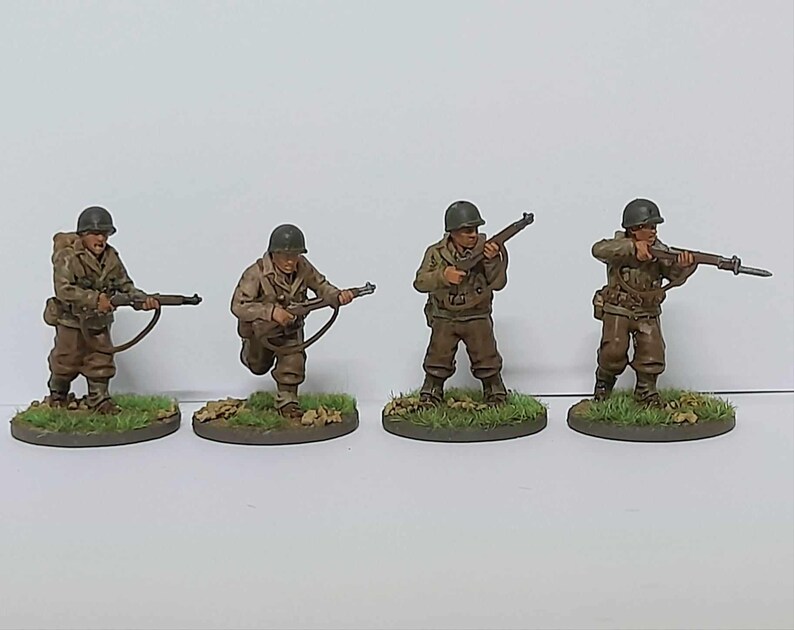 WW2 US Riflemen 01 X 8_hand Painted_28mm_bolt Action - Etsy