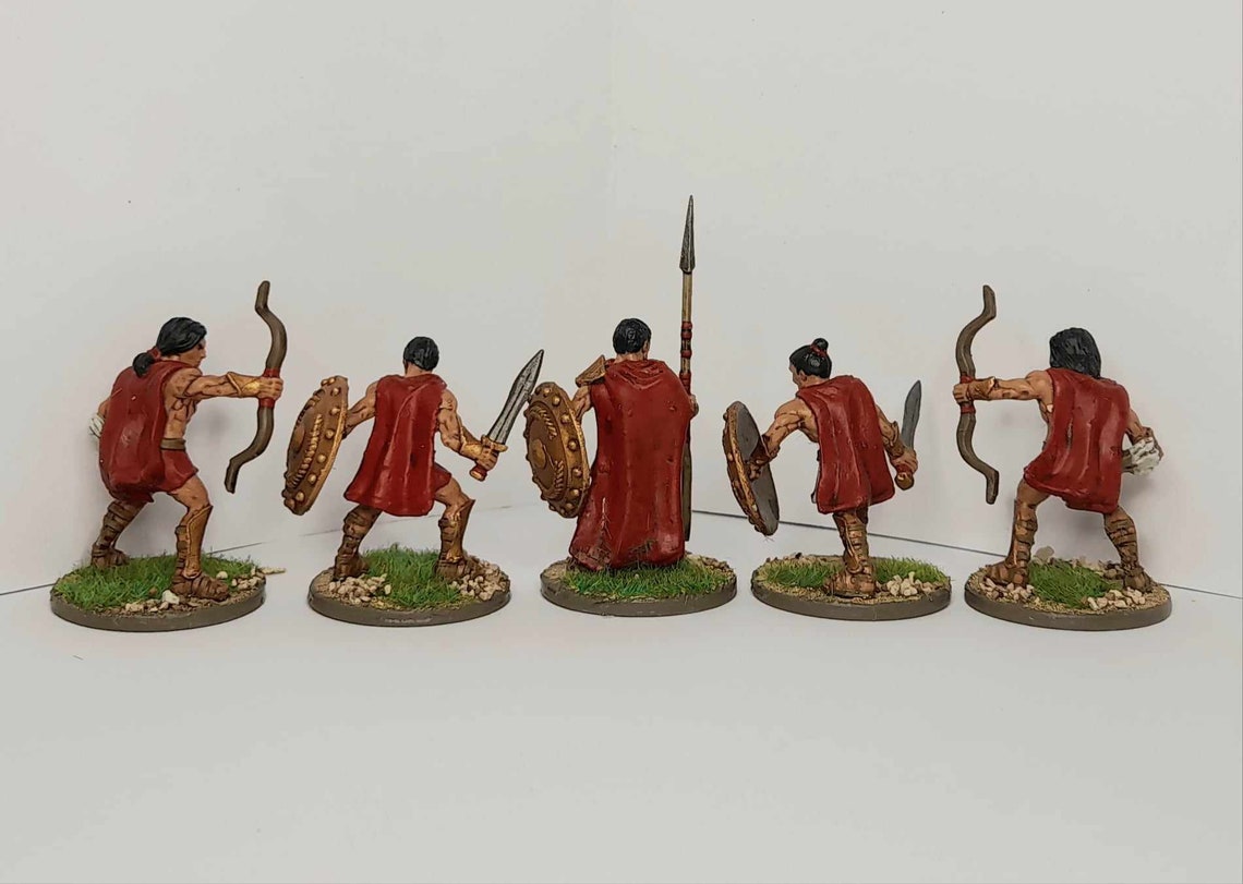 Spartan Male Warriors 005, 28mm, Prepainted Ready to Play, for Tabletop ...