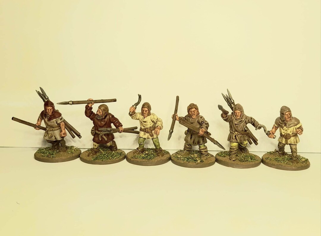 Medievil Peasants Set of Six - Pre Painted - 28mm - Rpgs - - Etsy