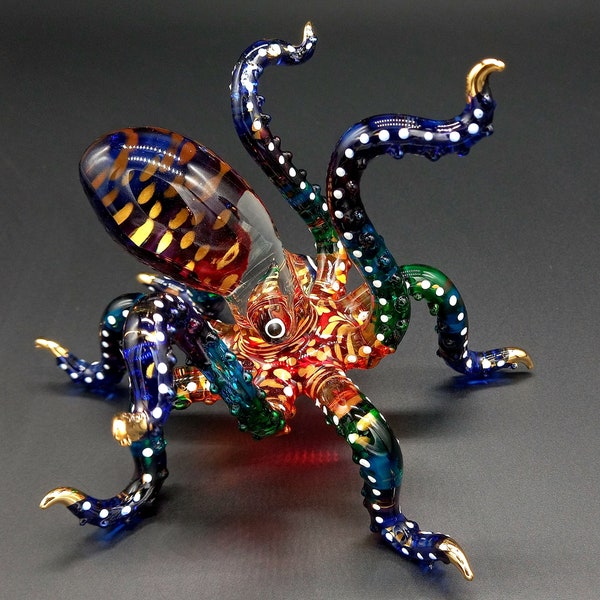 Blown Glass Octopus - Etsy