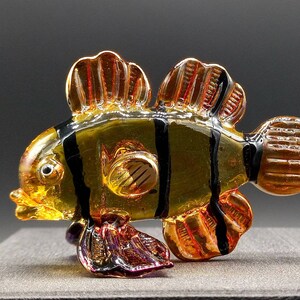 Handmade Crown Fish Glass Blown Figurine - Tiny Fish Glass Statue/tiny ...