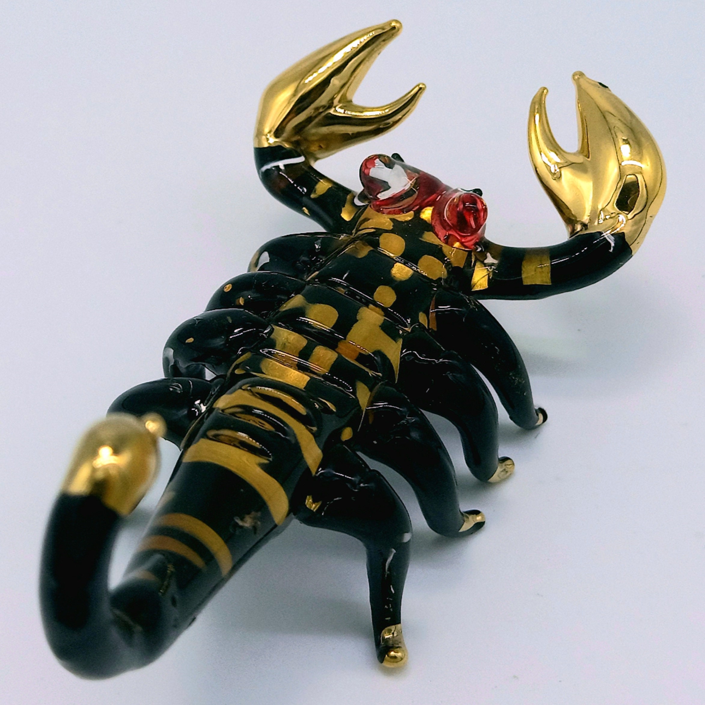 Scorpion Glass Blown Scorpion Figurine Red Black Scorpion - Etsy UK
