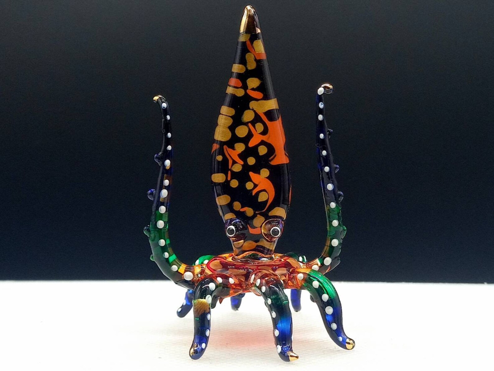 Handmade Squid Glass Blown Figurine Tiny Colorful Squid - Etsy