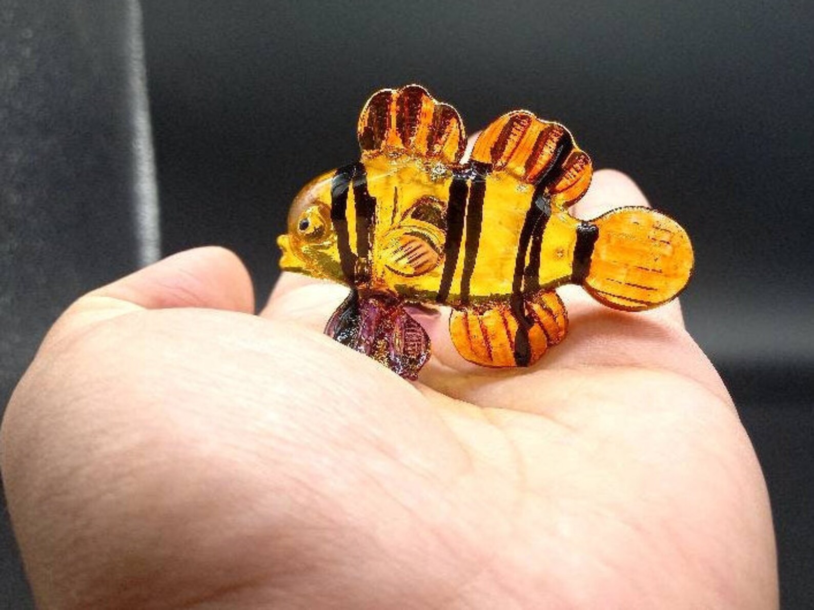 Handmade Crown Fish Glass Blown Figurine Tiny Fish Glass | Etsy