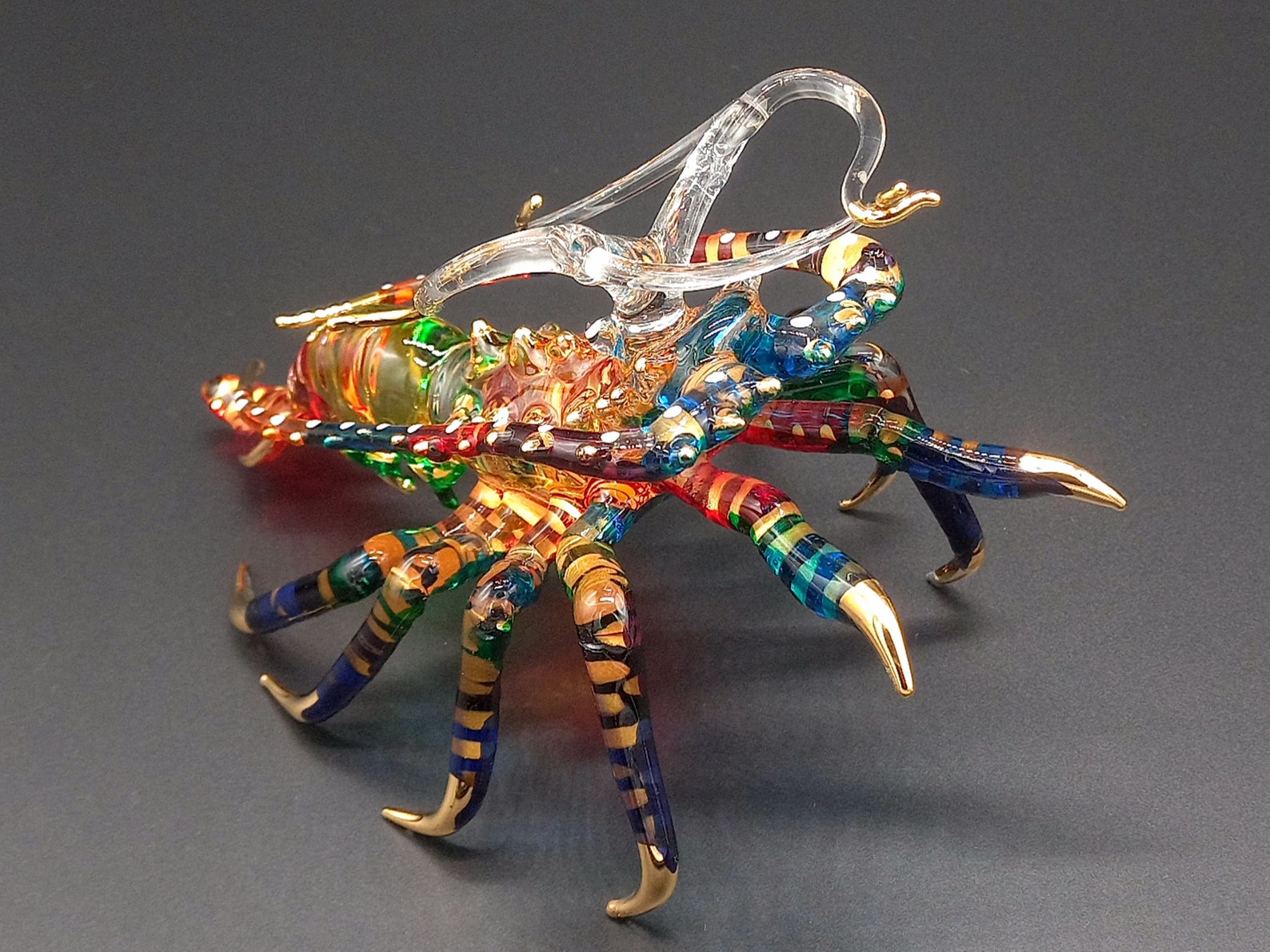 Giant Lobster Glass Blown Figurine , Colorful Lobster - Etsy