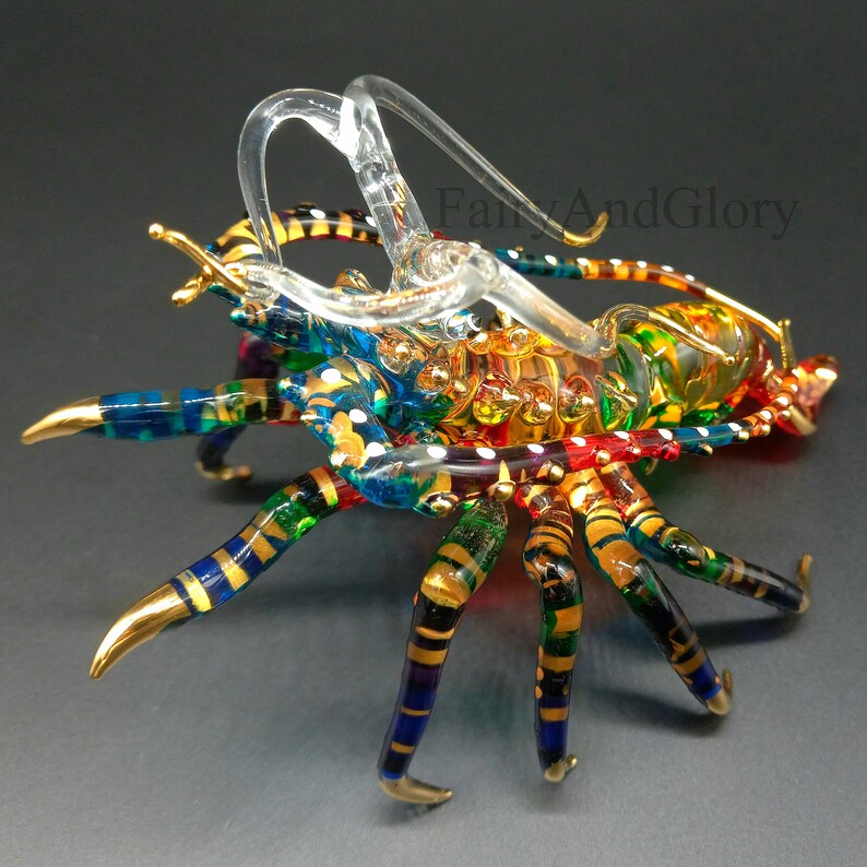 King Lobster, Rainbow Lobster, Colorful Lobster, Lobster Figurine ...