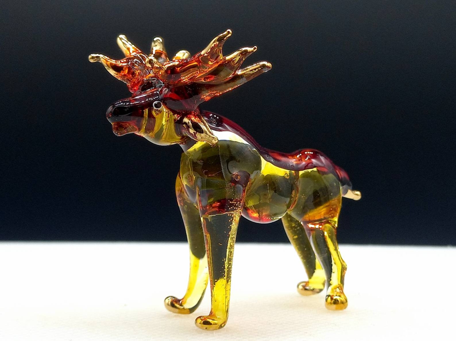 Handmade Moose Glass Blown Figurine Tiny Moose Glass - Etsy