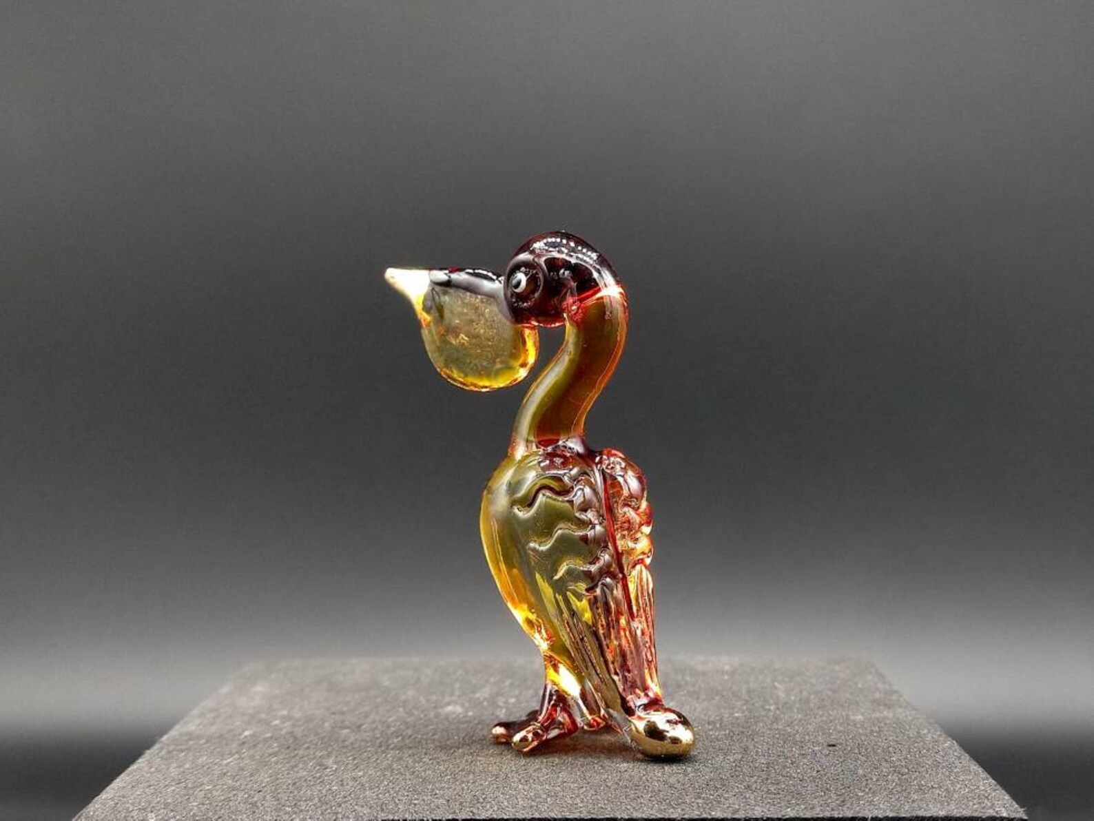 Handmade Pelican Glass Blown Figurine Tiny Bird Glass - Etsy