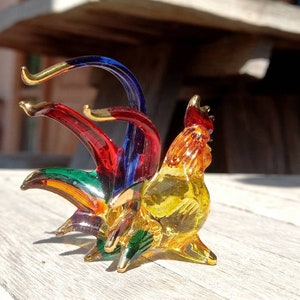 Handmade Hen Glass Blown Figurine - Tiny Chicken Glass Statue/tiny ...