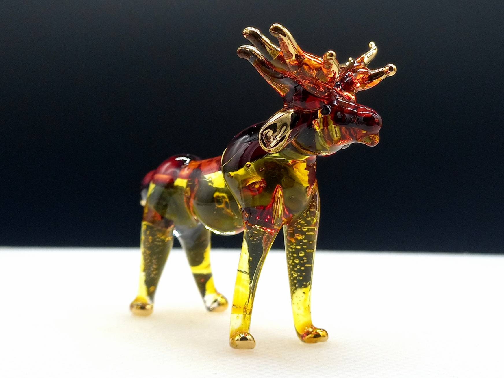 Handmade Moose Glass Blown Figurine Tiny Moose Glass - Etsy