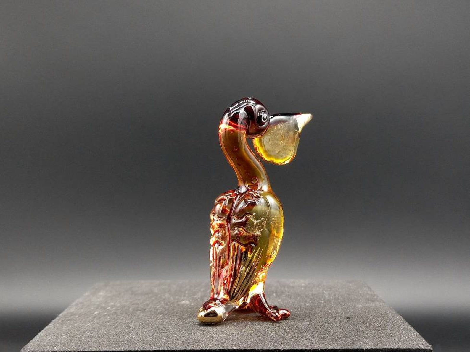Handmade Pelican Glass Blown Figurine Tiny Bird Glass - Etsy