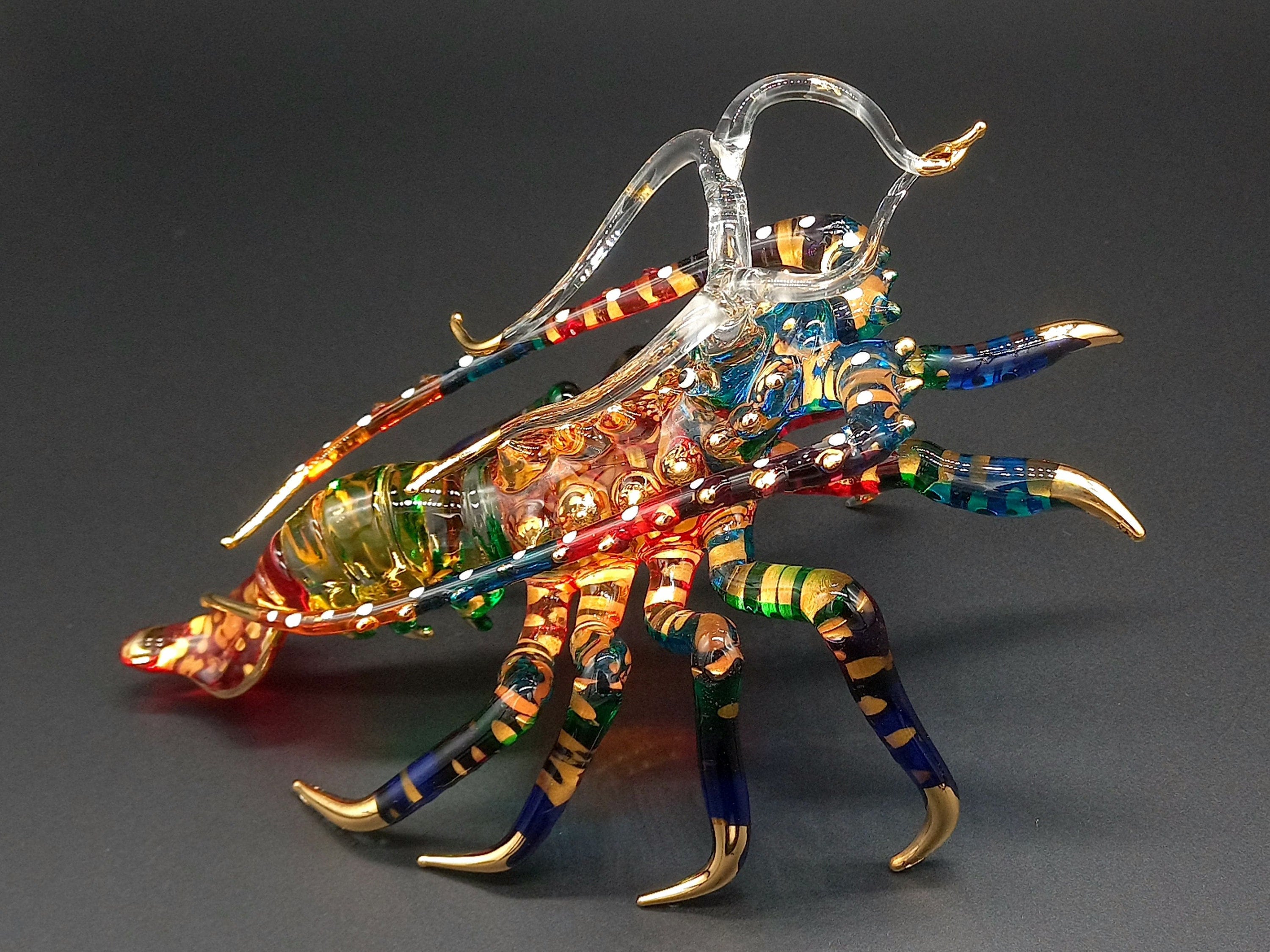 Giant Lobster Glass Blown Figurine , Colorful Lobster - Etsy