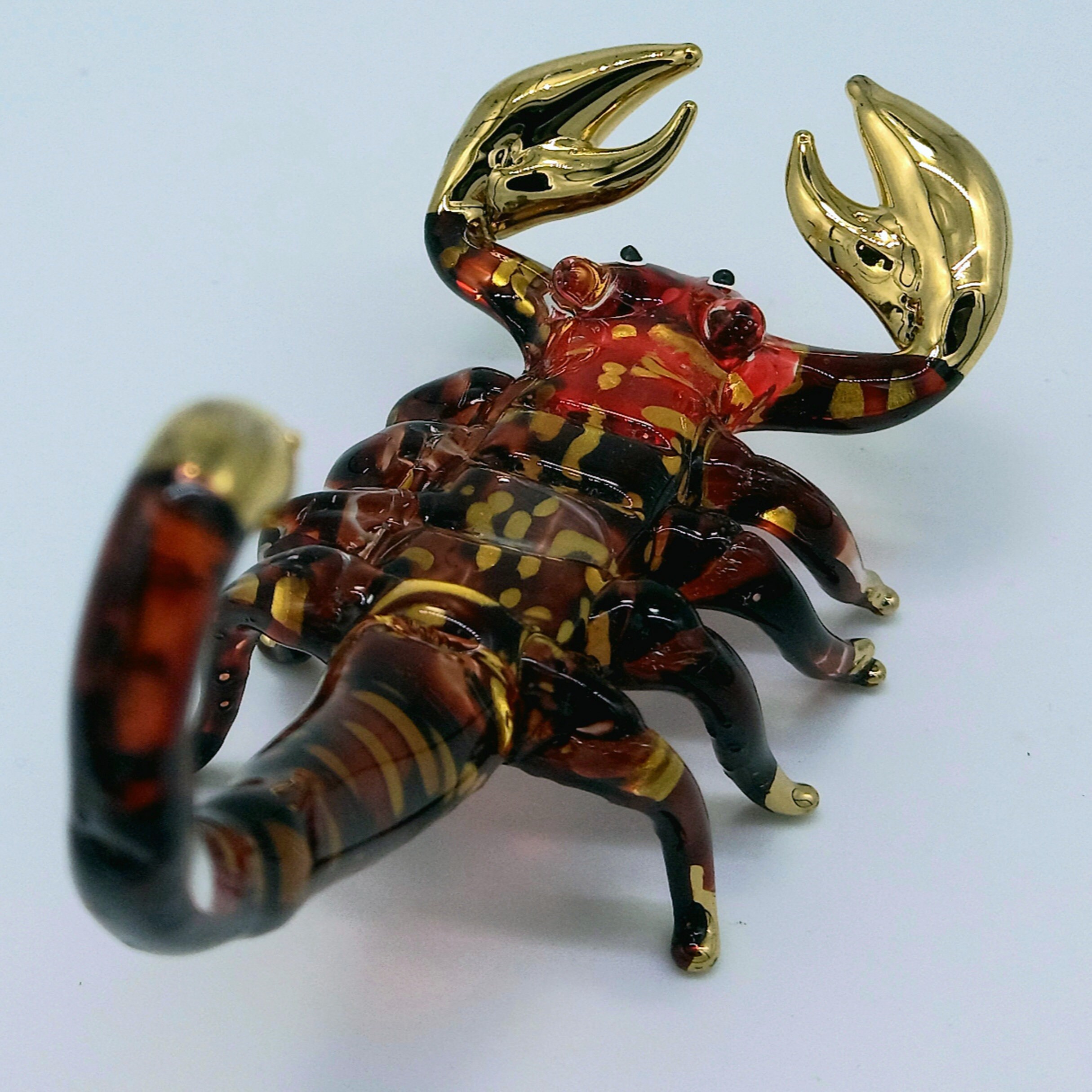 Scorpion Glass Blown Scorpion Figurine Red Scorpion Decor Rainbow ...