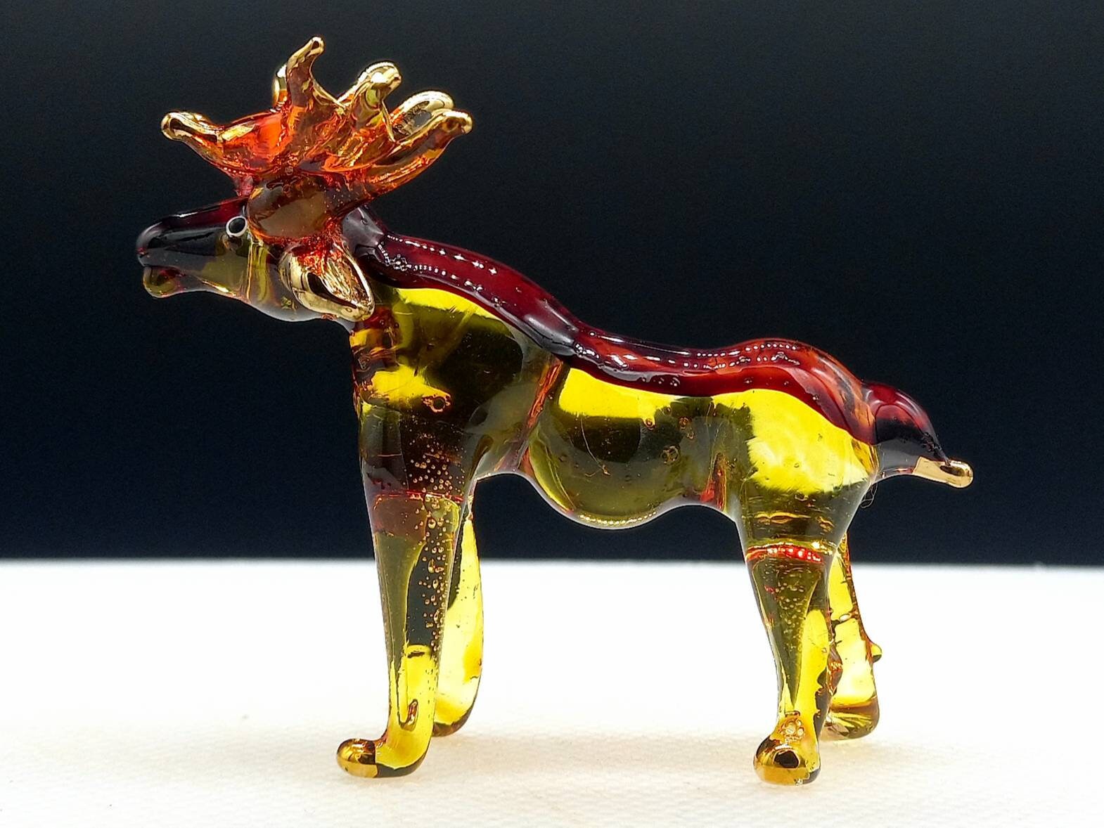Handmade Moose Glass Blown Figurine Tiny Moose Glass - Etsy