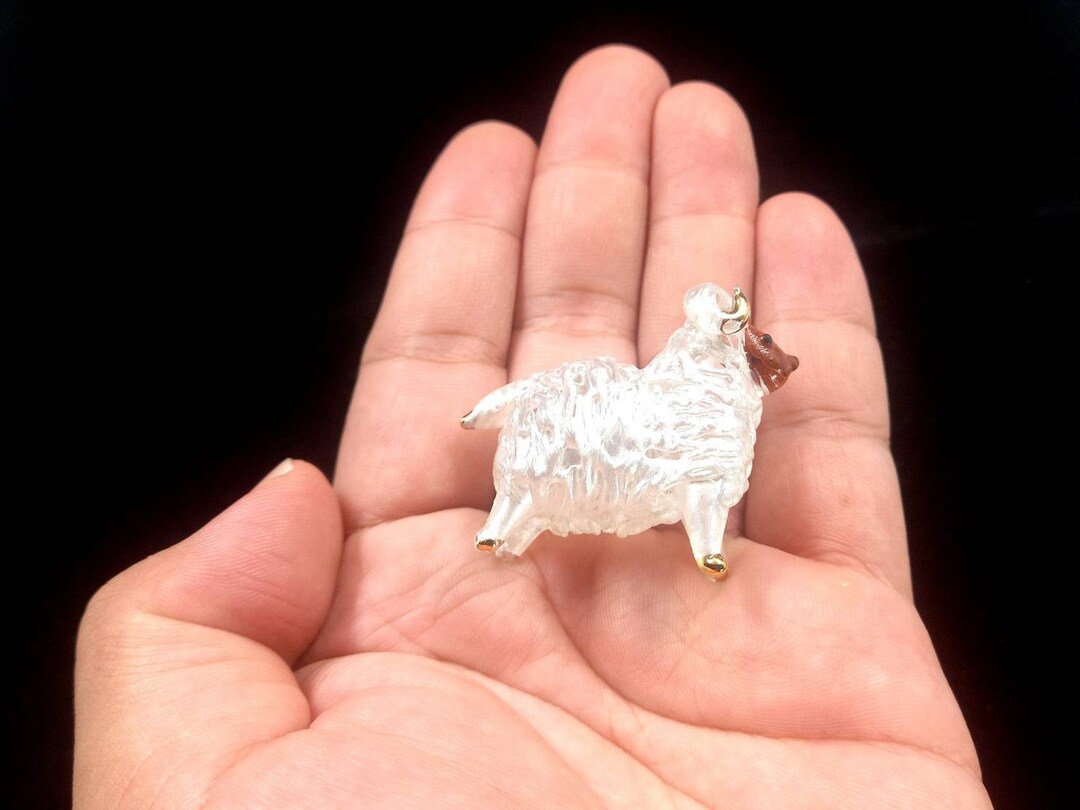 Sheep Glass Figurine - Tiny Sheep Glass Miniature, Mini Colorful Sheep ...