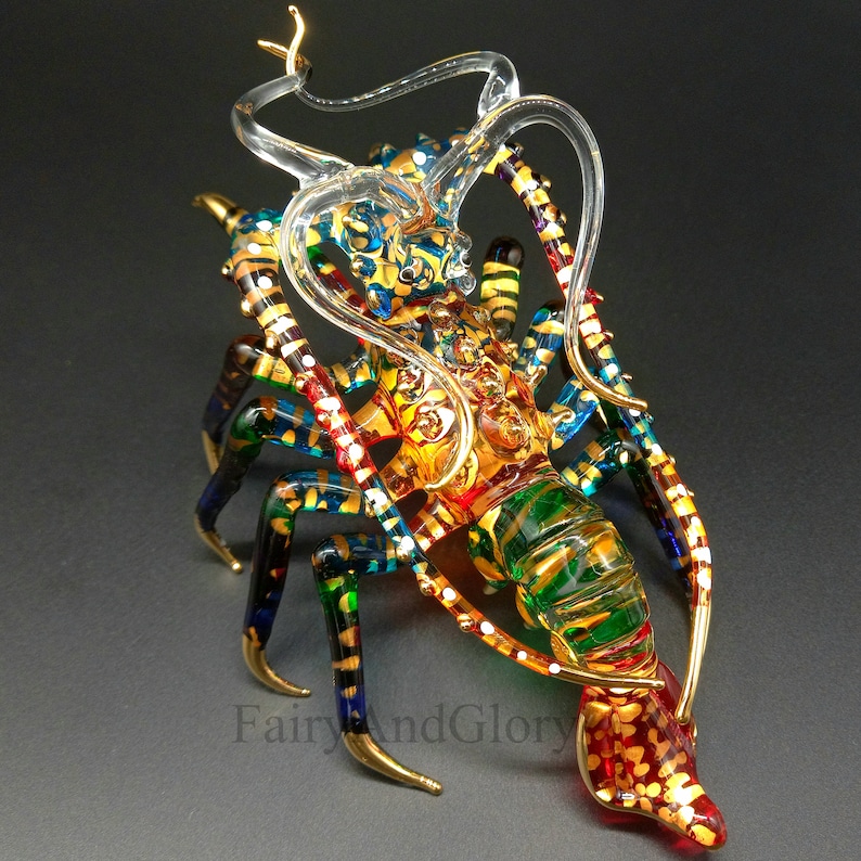 King Lobster, Rainbow Lobster, Colorful Lobster, Lobster Figurine ...
