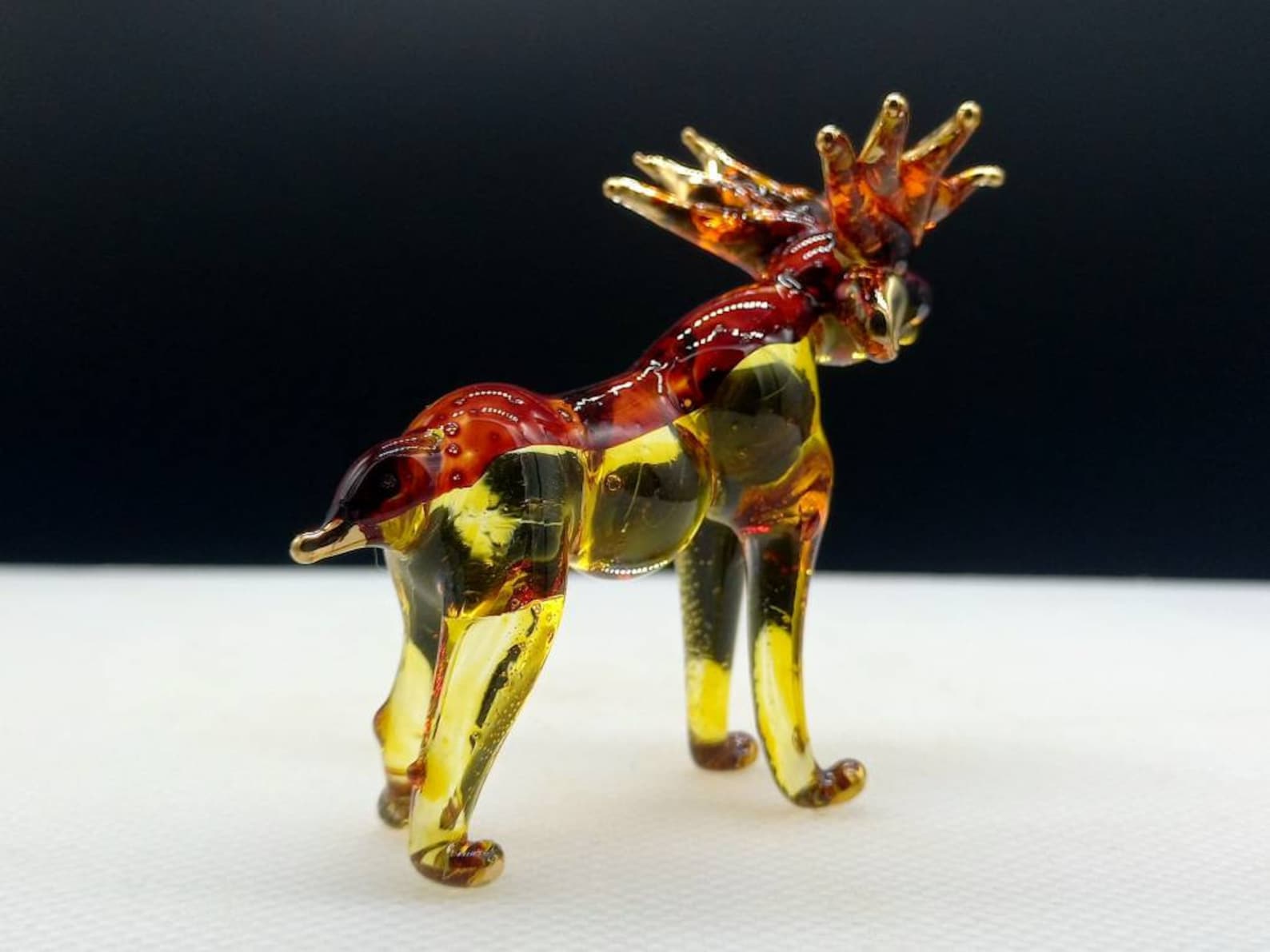 Handmade Moose Glass Blown Figurine Tiny Moose Glass - Etsy
