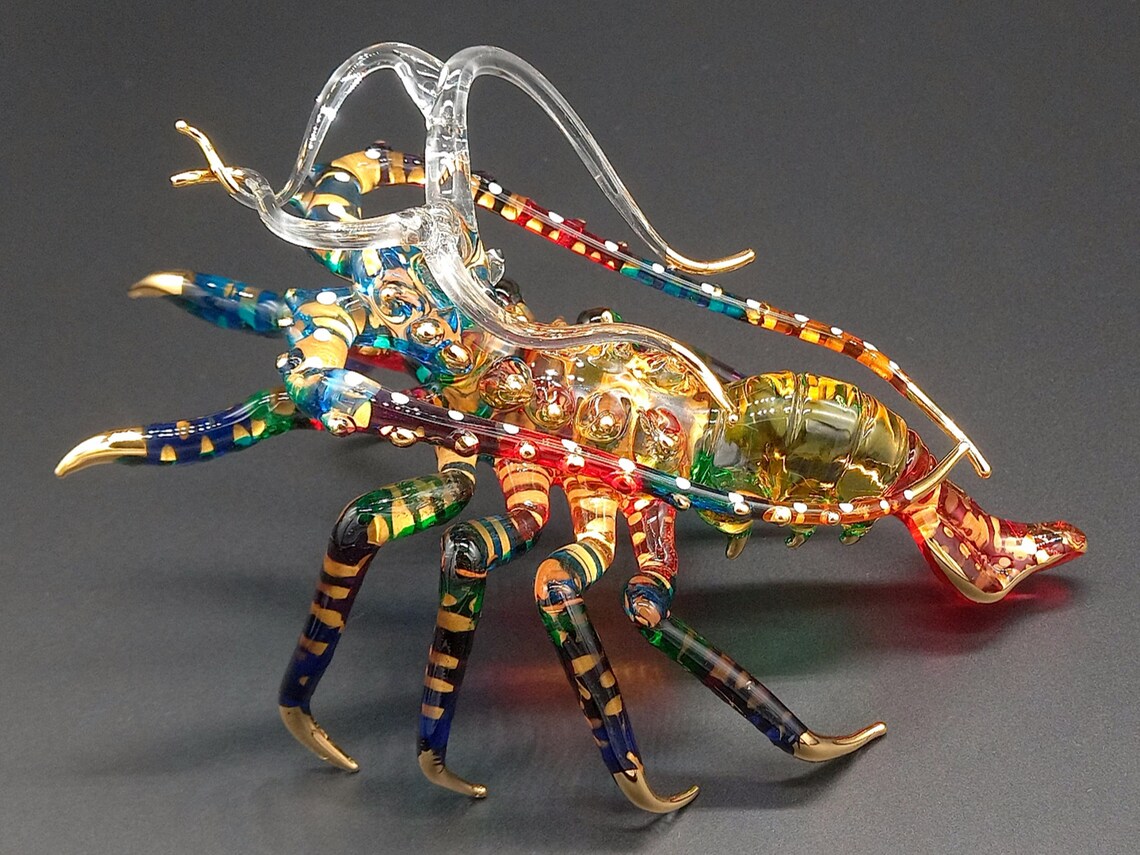 Giant Lobster Glass Blown Figurine , Colorful Lobster - Etsy