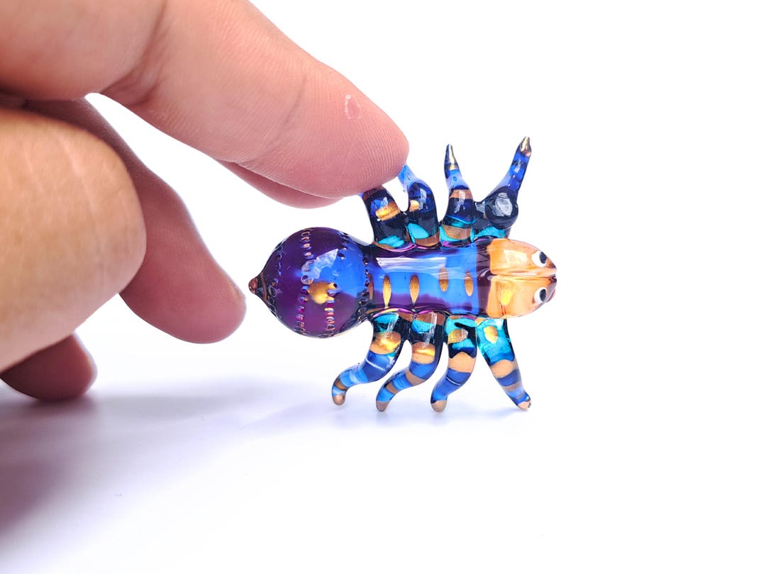 Handmade Glass Spider – Tiny Tarantula Figurine, Miniature Spider ...
