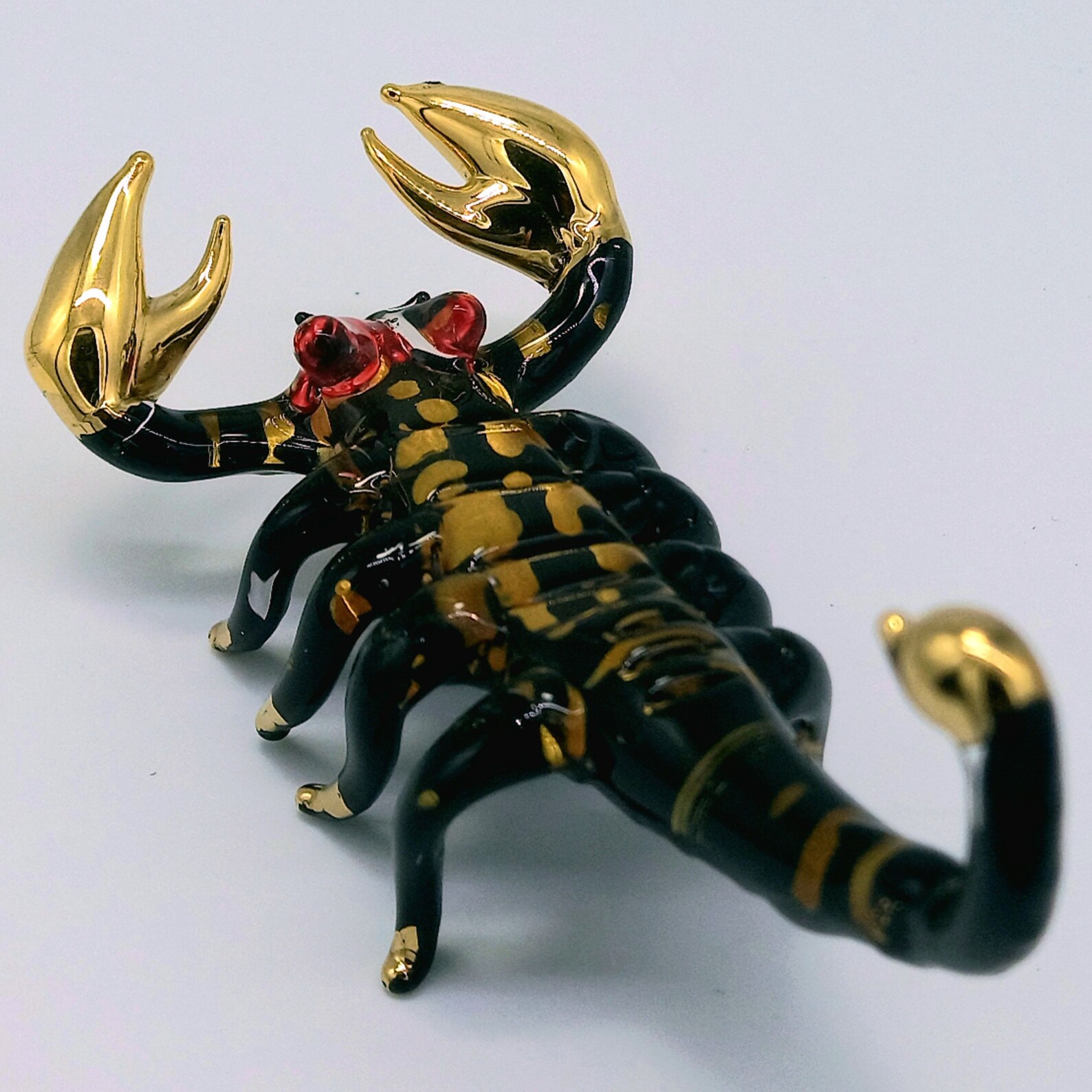Scorpion Glass Blown Scorpion Figurine Red Black Scorpion - Etsy UK
