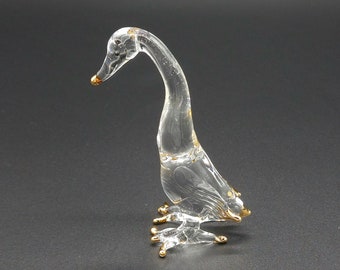 Clear Glass Duck | Etsy