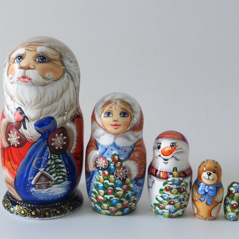Santa Nesting Dolls - Etsy