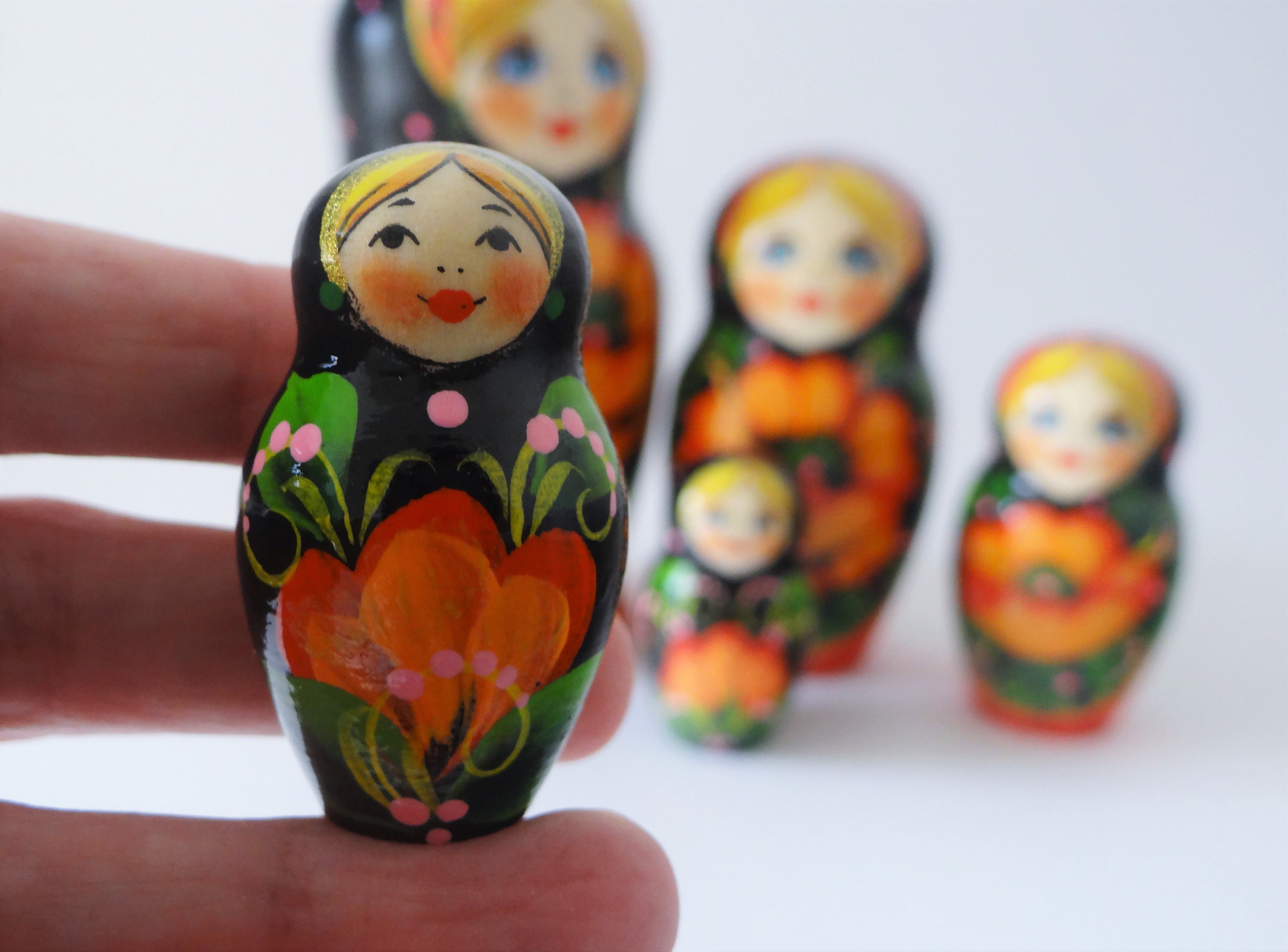 Gift for Mom. Nesting Doll / Matryoshka Set of 5 russian Collection ...