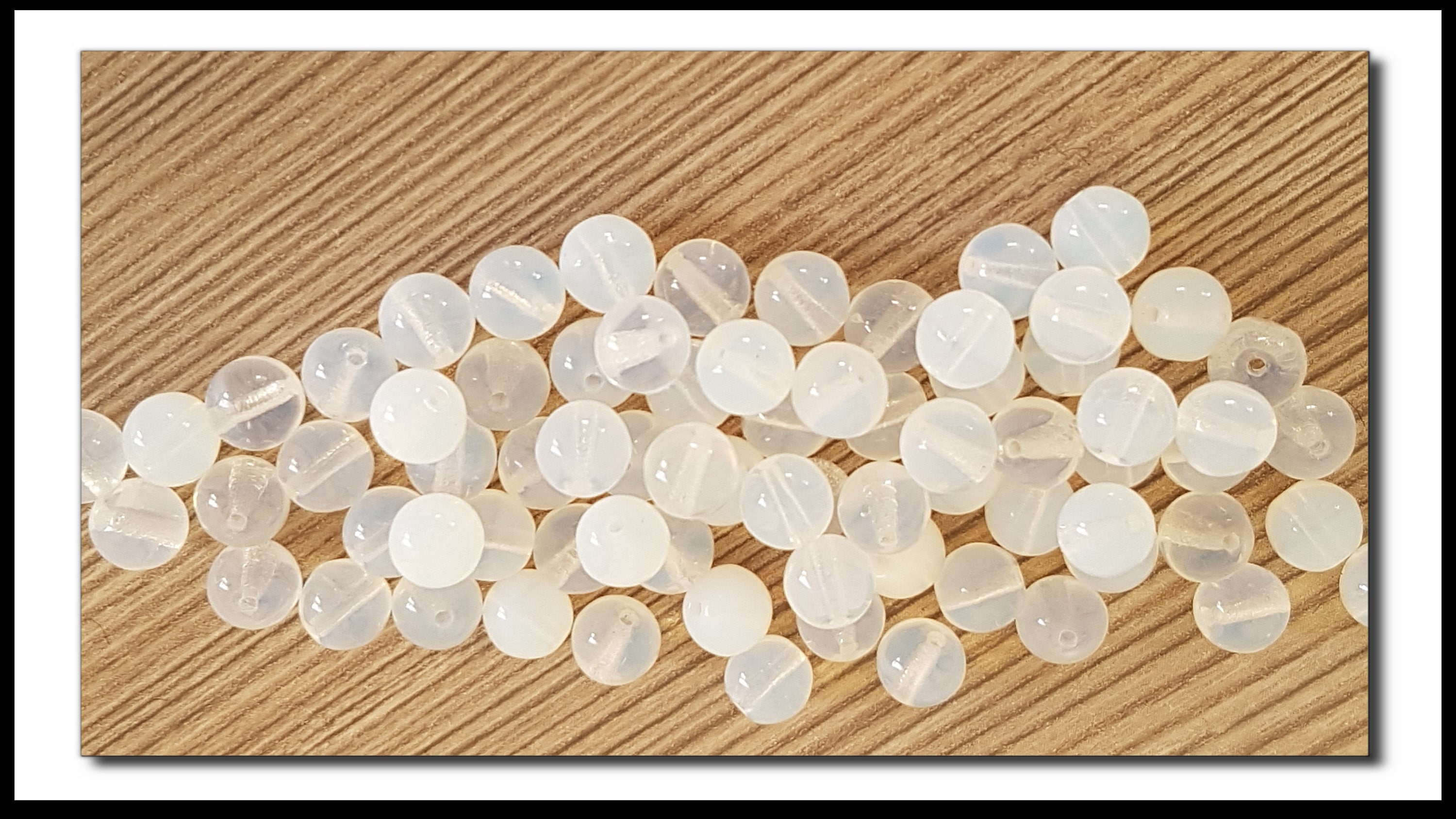 Lot of 300 white translucent pearls 6 mm C122 | Etsy