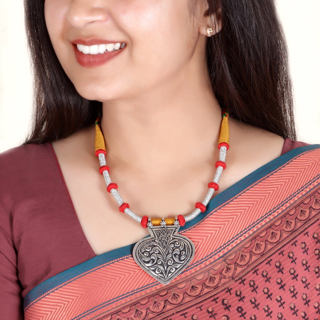 925 Silver Ethnic Cultural Necklace Tribal Pendant Tribal - Etsy