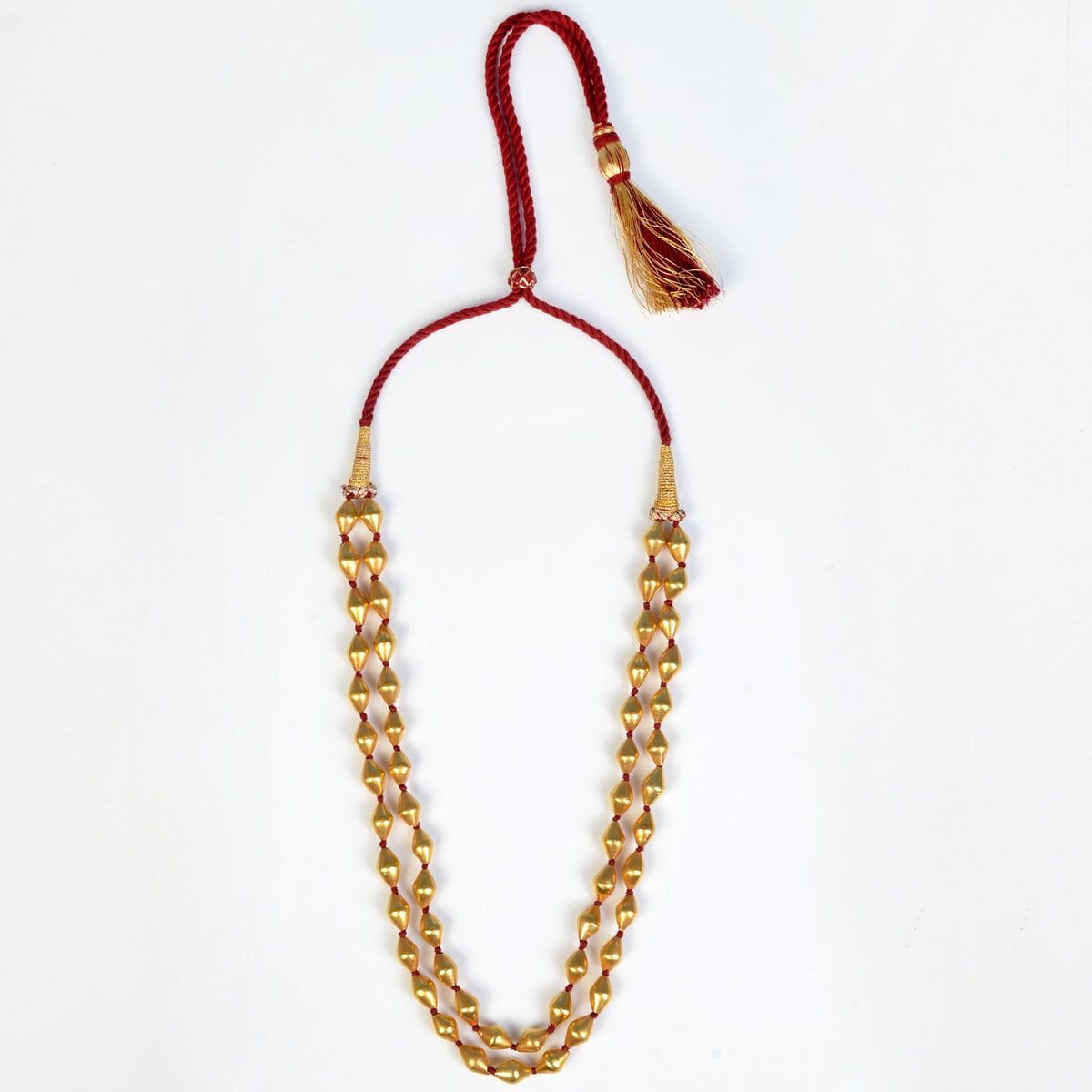 Dholki necklace Silver dholki mala Two strands Dholki mala | Etsy