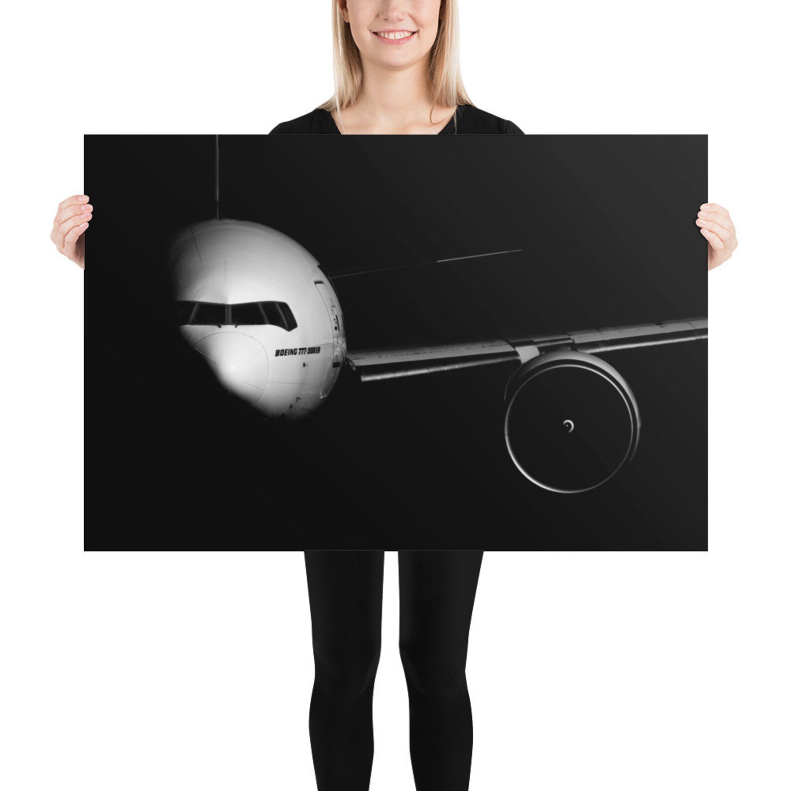 Boeing 777 Aircraft Poster - B777 Print - Passenger Plane - Aviation ...