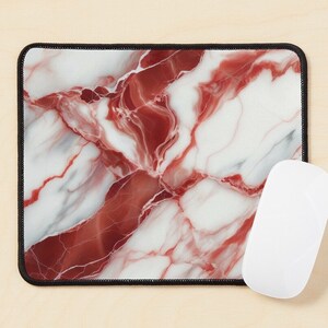 Chic Pink and White Marble Mouse Pad - Elegant, Smooth Surface for ...