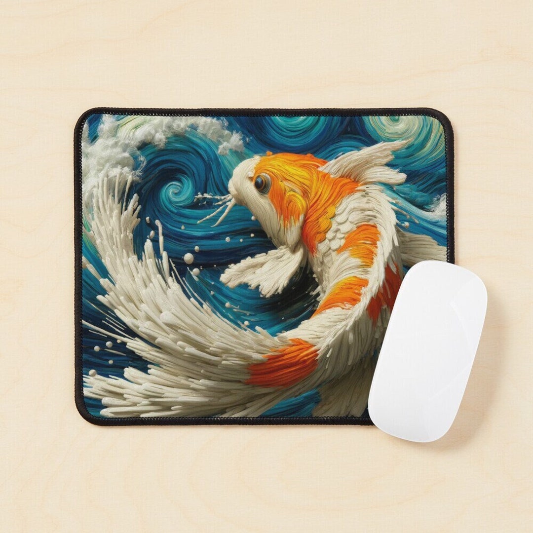 Swirling Koi Fish Mouse Pad - Smooth Glide for Precision Control ...