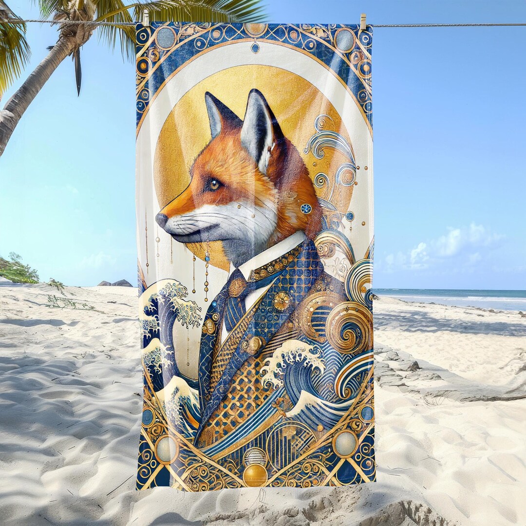 Regal Fox Beach Towel - Quick-dry Microfiber, Sand-free, Lightweight ...