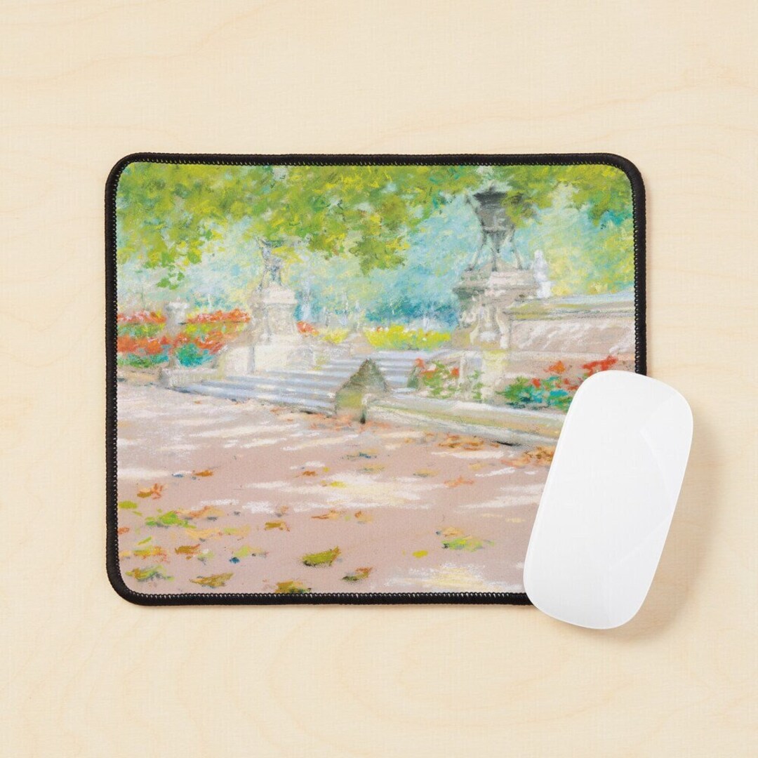 Mouse Pad, Terrace, Prospect Park 1887 Drawing by William Merritt ...