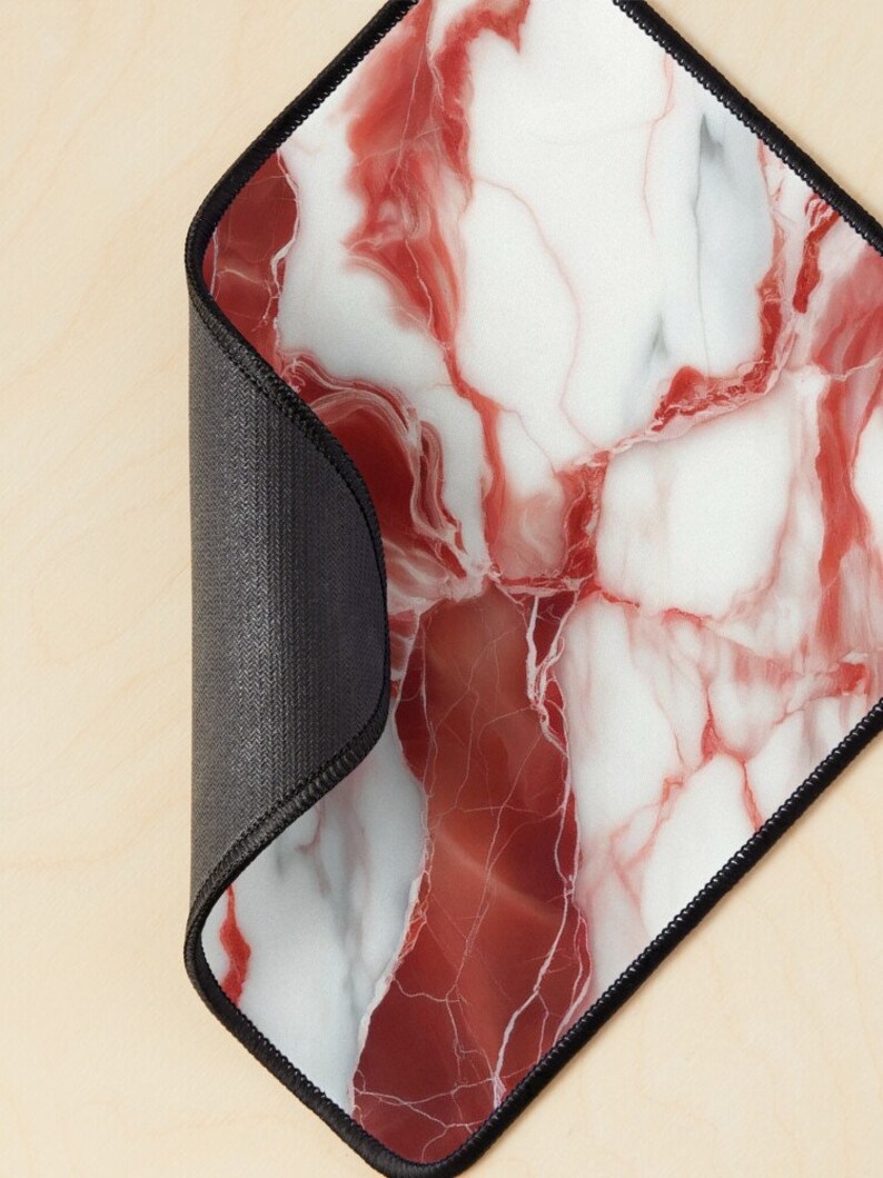 Chic Pink and White Marble Mouse Pad - Elegant, Smooth Surface for ...