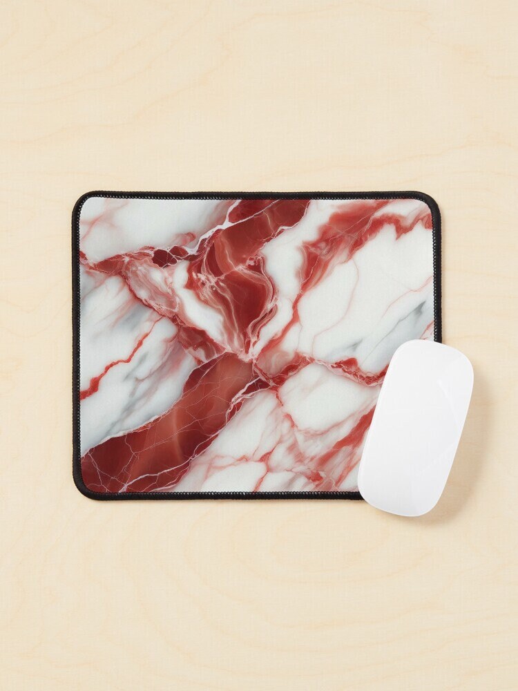 Chic Pink and White Marble Mouse Pad - Elegant, Smooth Surface for ...