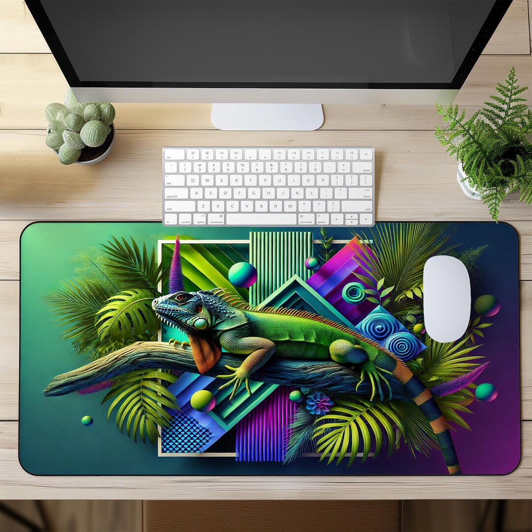 Iguana XXL Gaming Mouse Pad Desk Mat – Extra Large Big Mousepad for ...