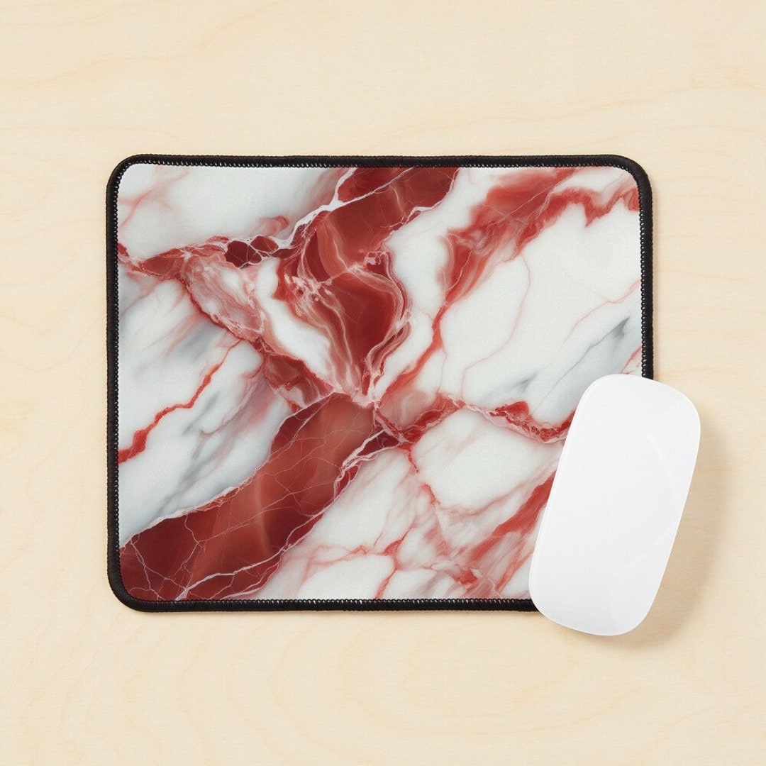 Chic Pink and White Marble Mouse Pad - Elegant, Smooth Surface for ...