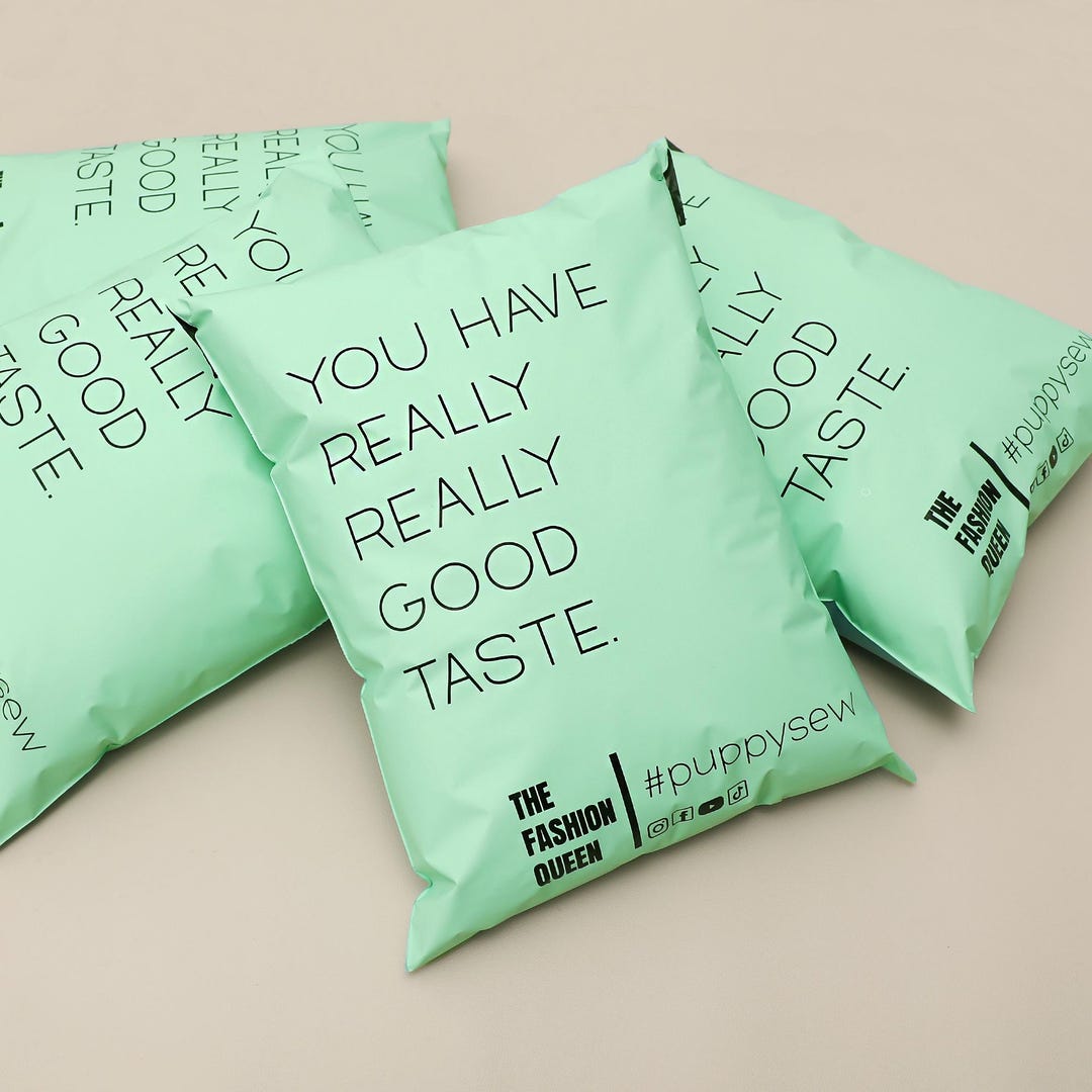 Custom Mint Green Poly Mailers, Personalized Logo Shipping Bags - Etsy