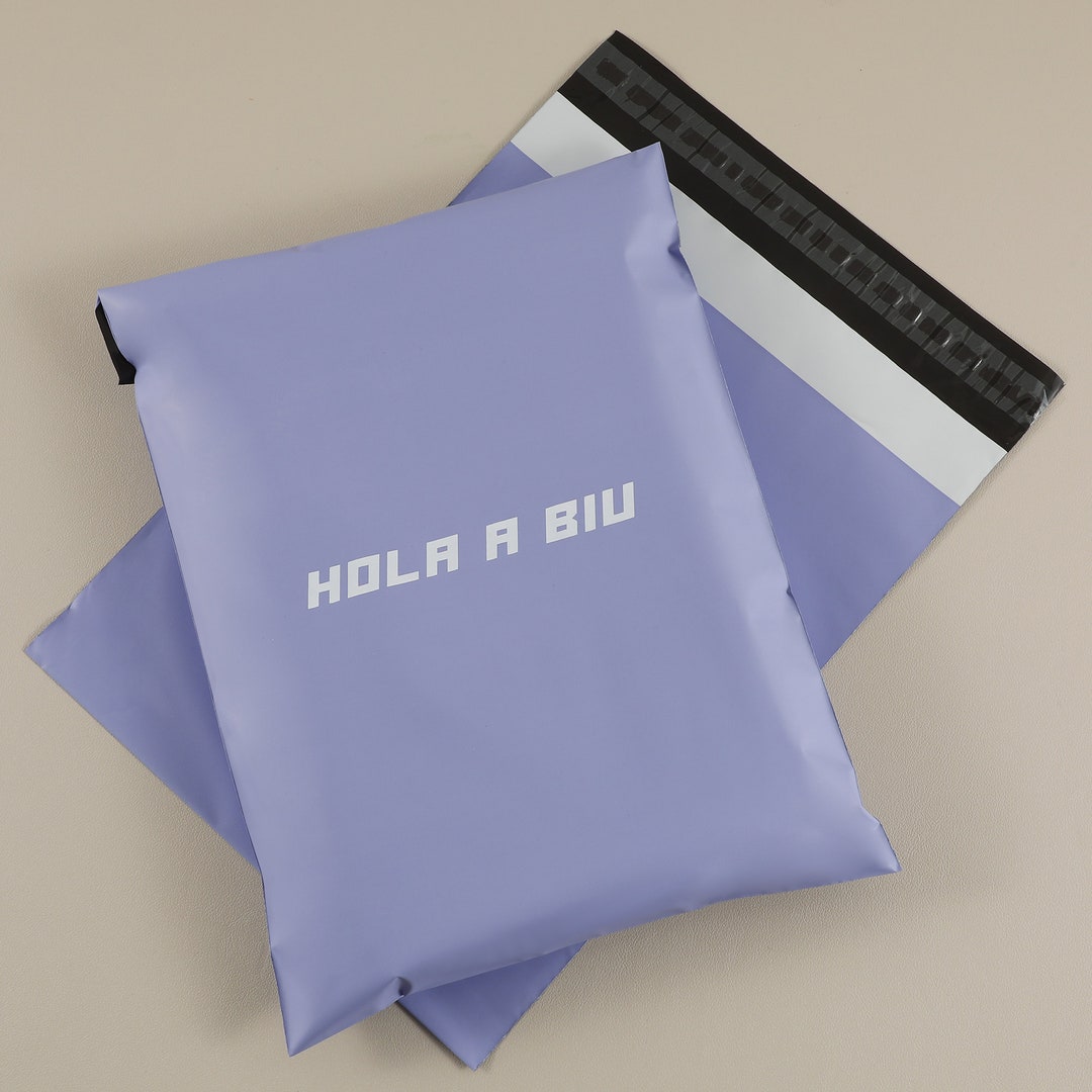 50-500 Custom Purple Poly Mailers Bag, Custom Shipping Bag With One ...