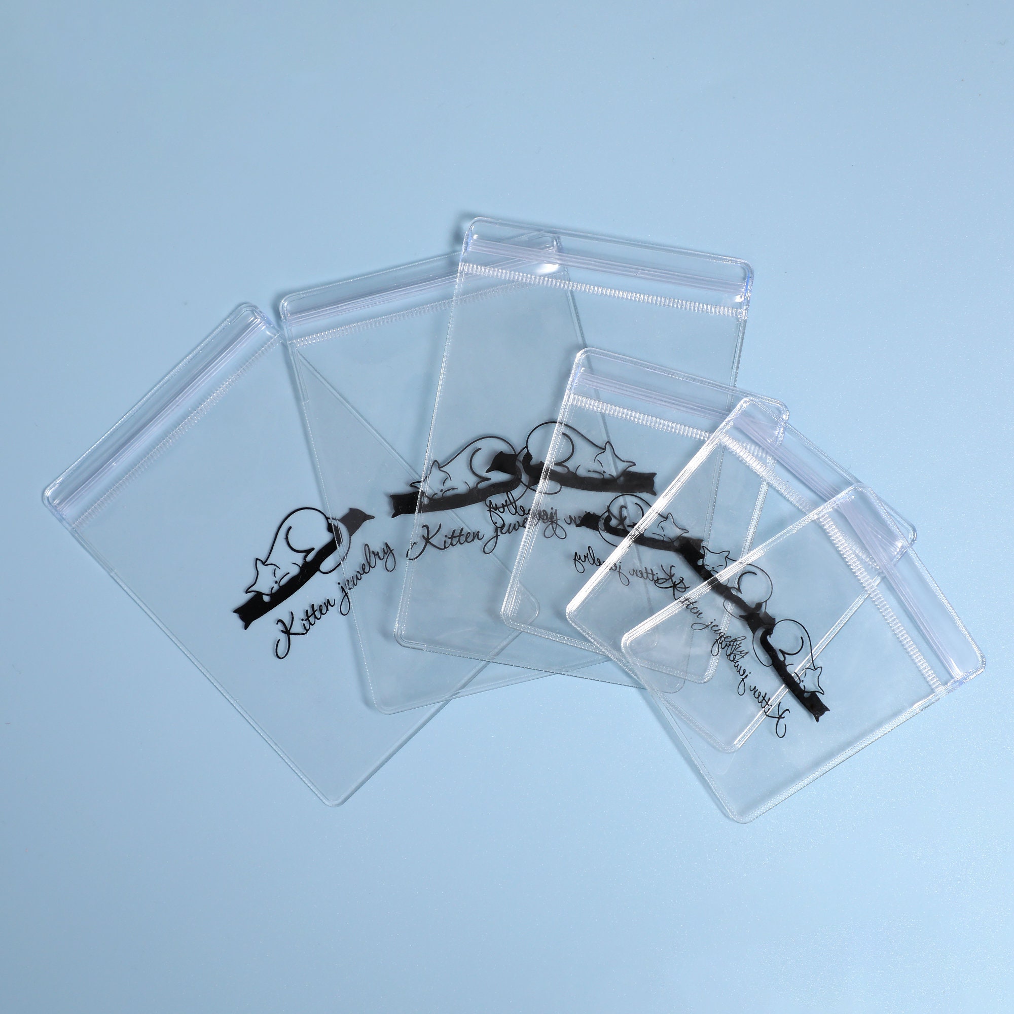 100 Custom Jewelry Pouch Pvc Transparent Ziplock - Etsy