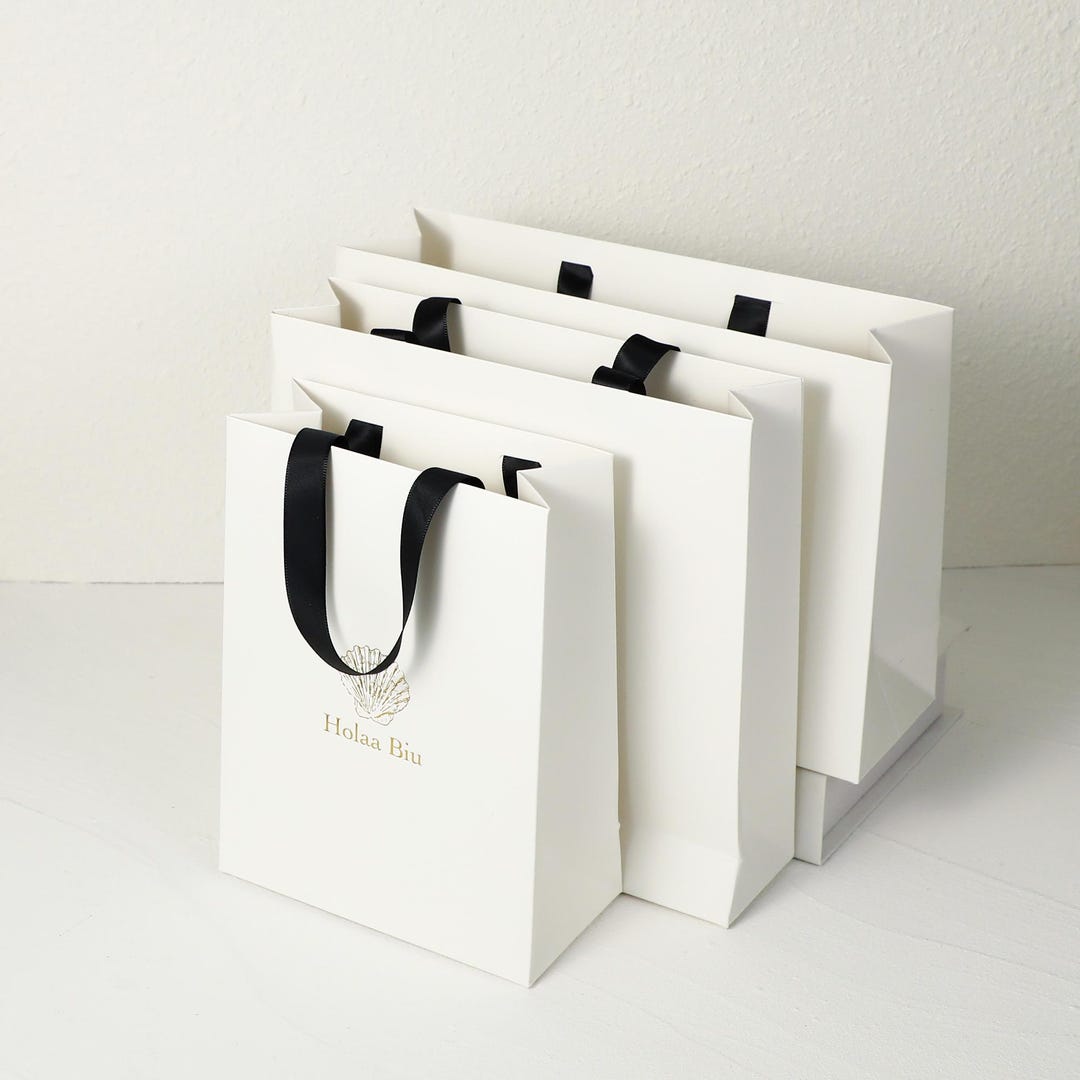 Customized White Paper Bag, High Quality Eco-friendly Bag, Jewelry ...